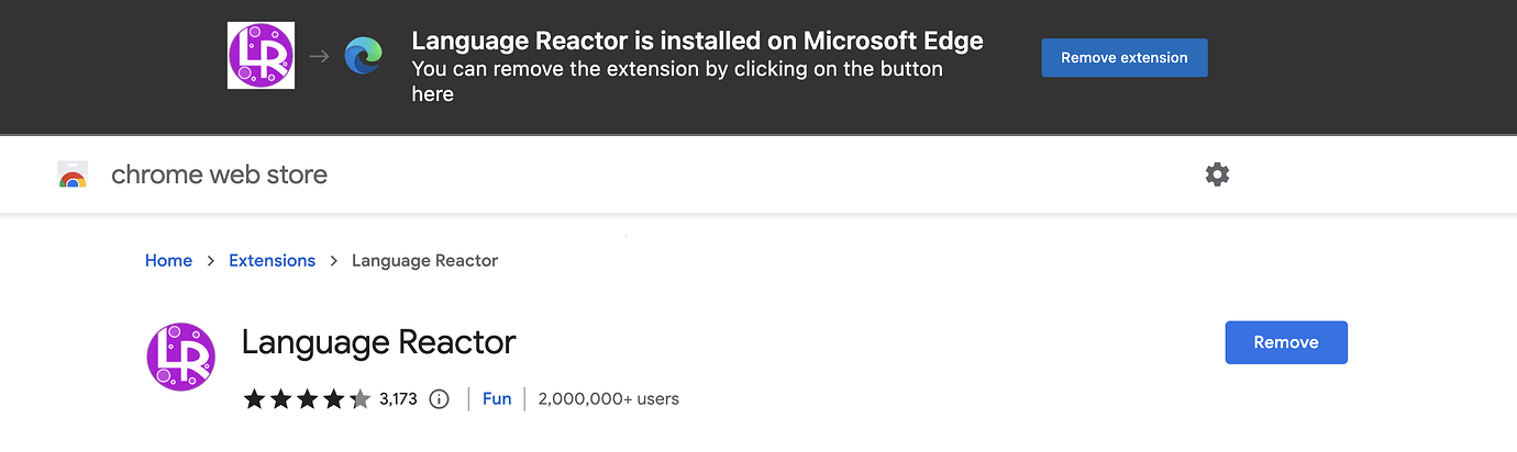 Language reactor add-on in Edge legit? - Ask the community - Language ...